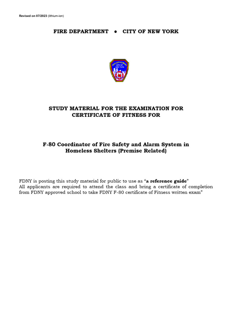 Cof f80 Noe Study Materials | PDF | Security Alarm | Fires