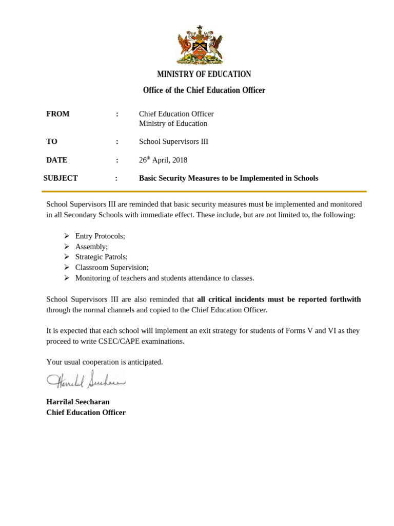 Basic Procedures For School Order and Discipline | PDF | Teachers ...