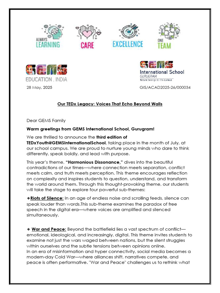 Cir-034-TEDX 2025 Circular | PDF