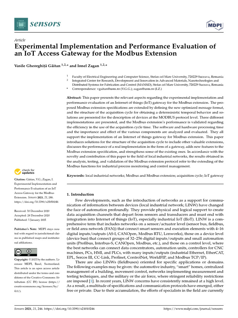 Experimental Implementation and Performance Evaluation of An IoT | PDF | Computer Network ...
