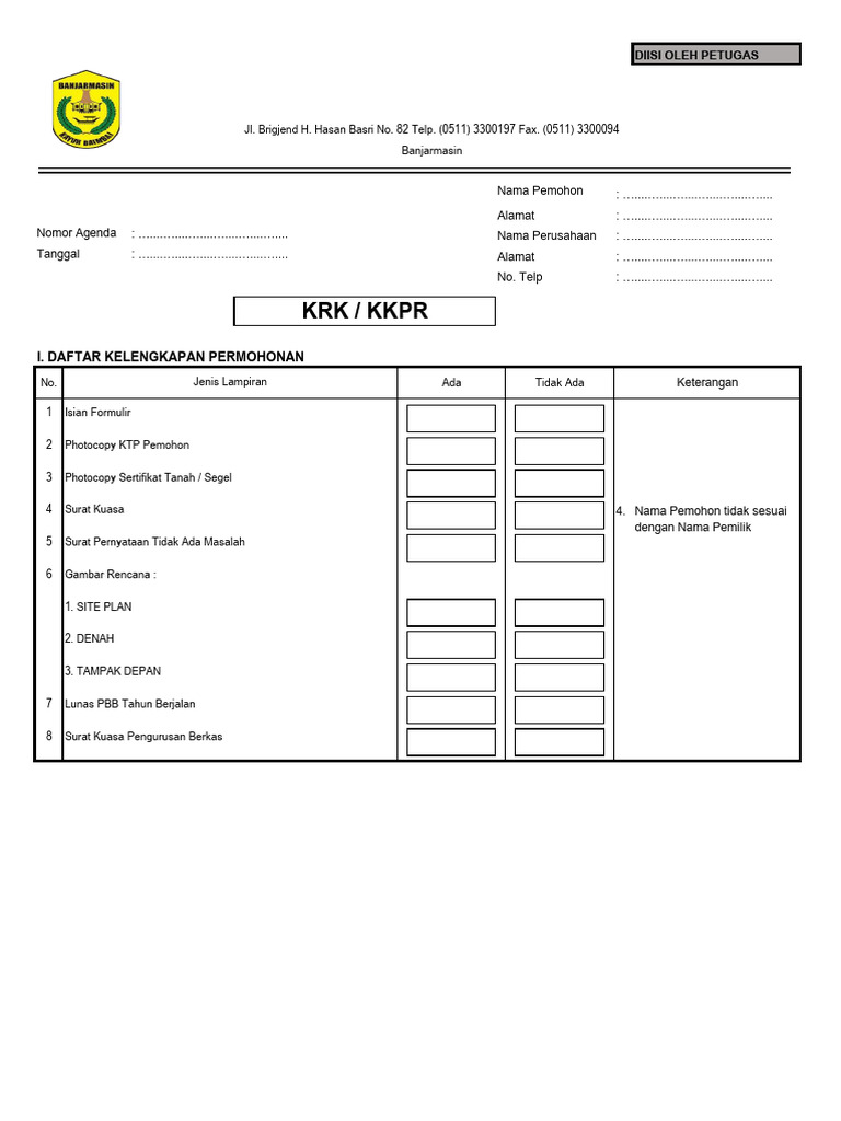 Form KRK-DPUPR 2022 | PDF
