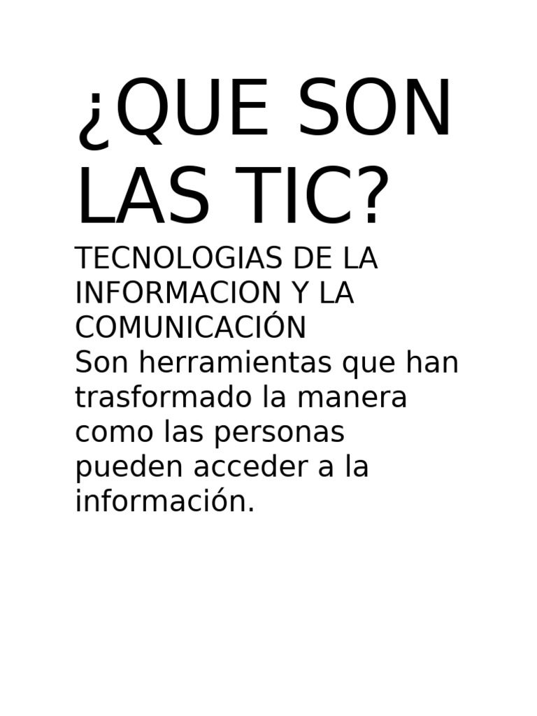 Que Son Las Tic 5 | PDF