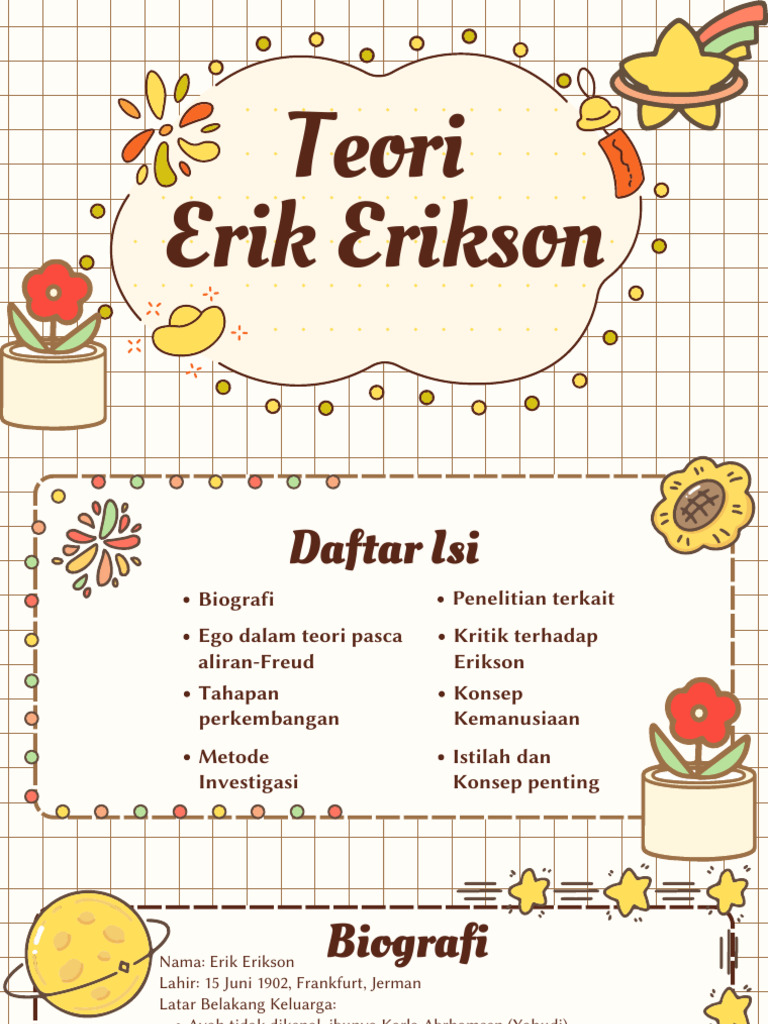 Teori Erikson - Raihansyah Zhafirah Achmad - 24104 - Kelompok 1 | PDF