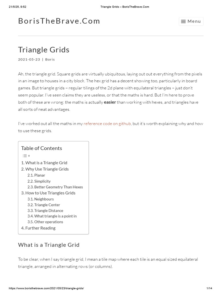 Understanding Triangle Grids in 2D | PDF | Triangle | Vertex (Geometry)