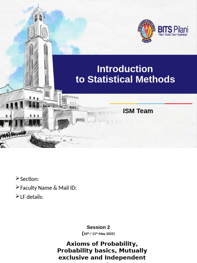 ISM - Session 2 - May 2025 | PDF | Set (Mathematics) | Probability