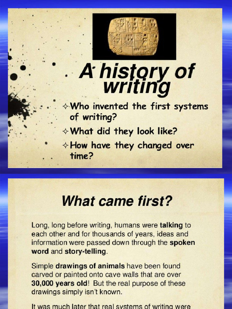 History of Writing-2025 | PDF