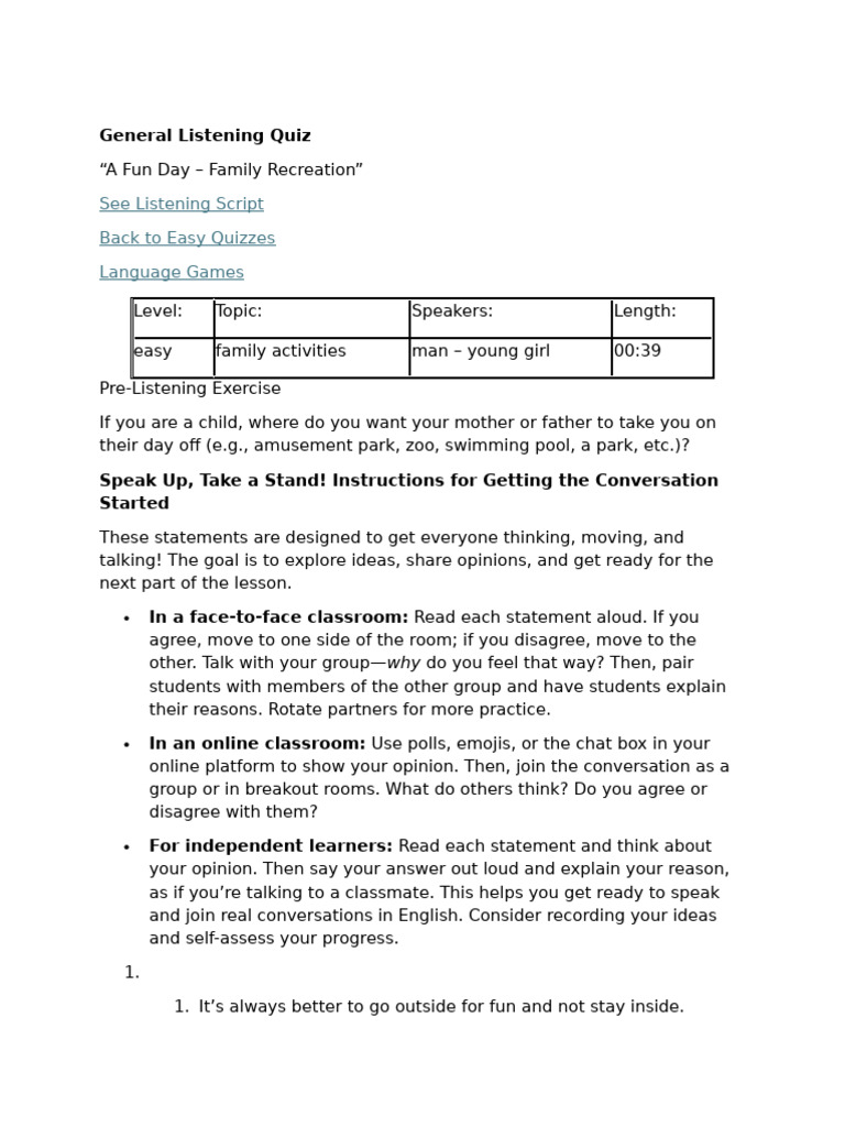 See Listening Transcript | PDF | Human Communication | Learning