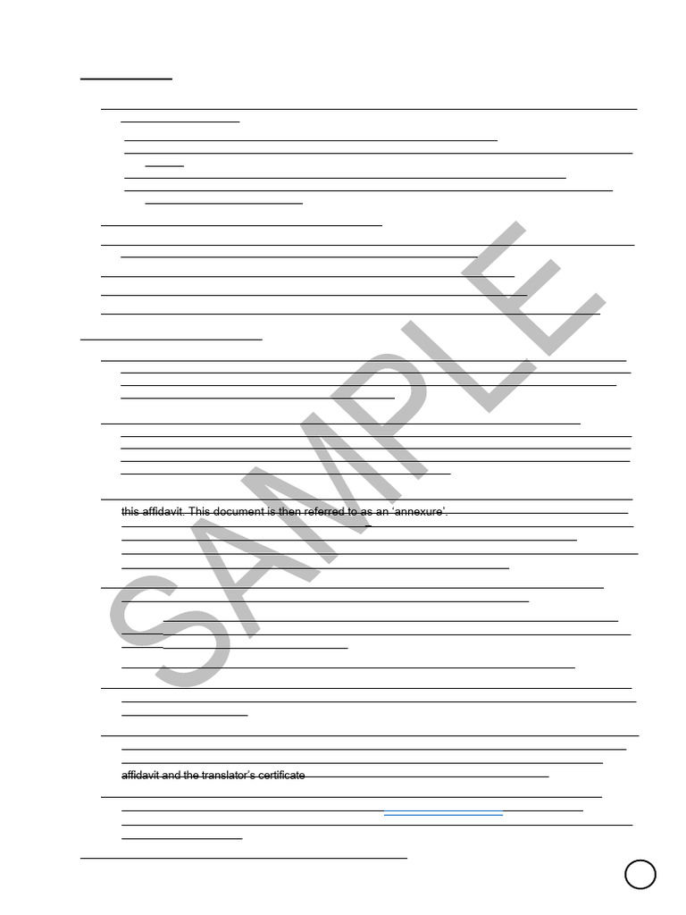 Sample Third Party Affidavit - Separation Under One Roof | PDF ...
