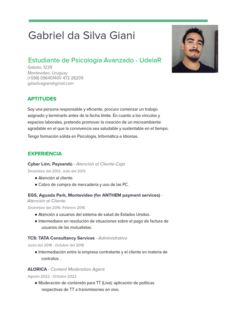 Gabriel Da Silva - CV | PDF