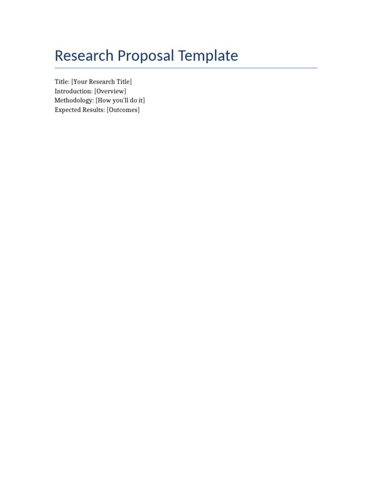 Research Proposal Template | PDF