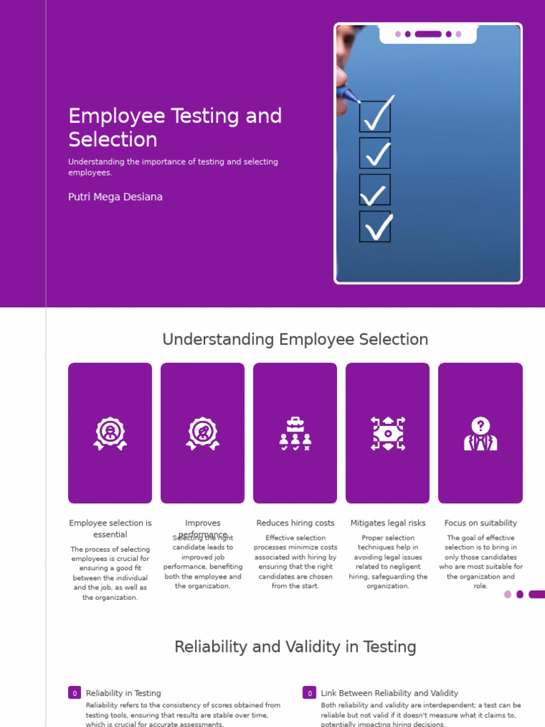 Employee Testing and Selection | PDF | Employee Retention | Educational ...