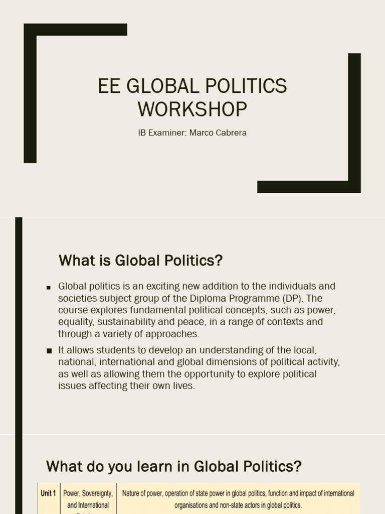 Info General Politica Global | PDF | Methodology | Essays
