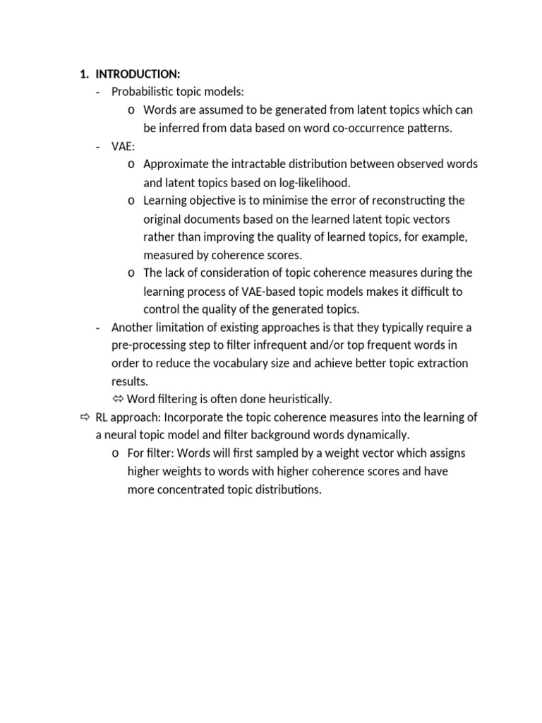 Neural Topic Model with Reinforcement Learning | PDF | Algorithms | Cognitive Science
