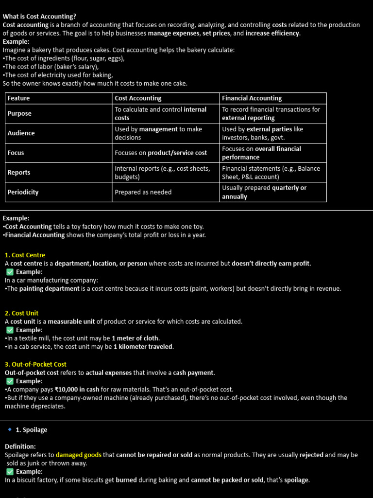 CA Notes Cost Accounting | PDF | Cost Accounting | Cost