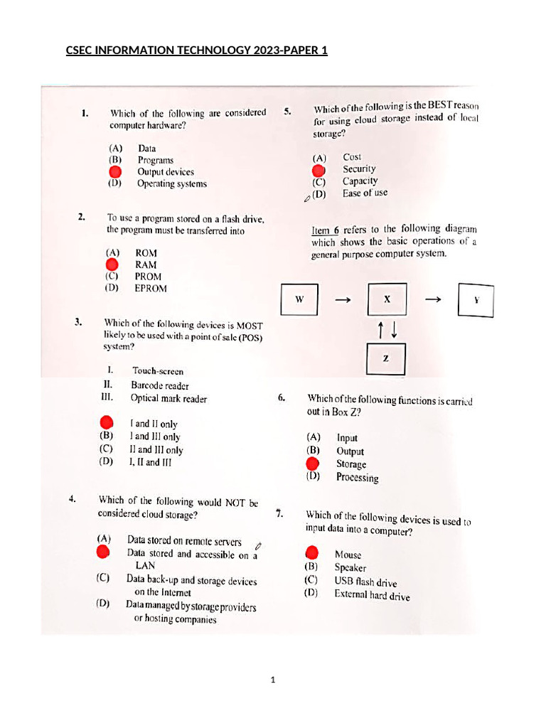 Csec Information Technology 2023 | PDF