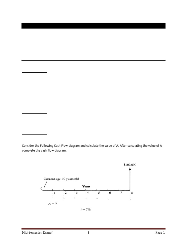Mid Question Paper EE - IED 2k18 | PDF | Interest | Personal Finance