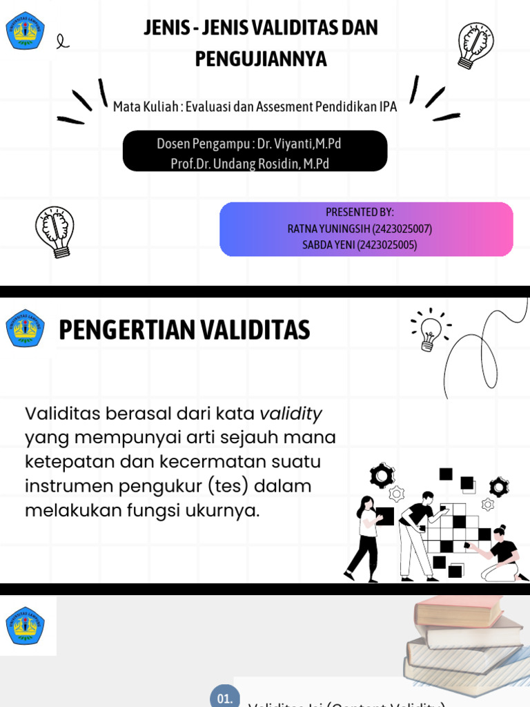 Jenis Validitas Dan Pengujiannya | PDF