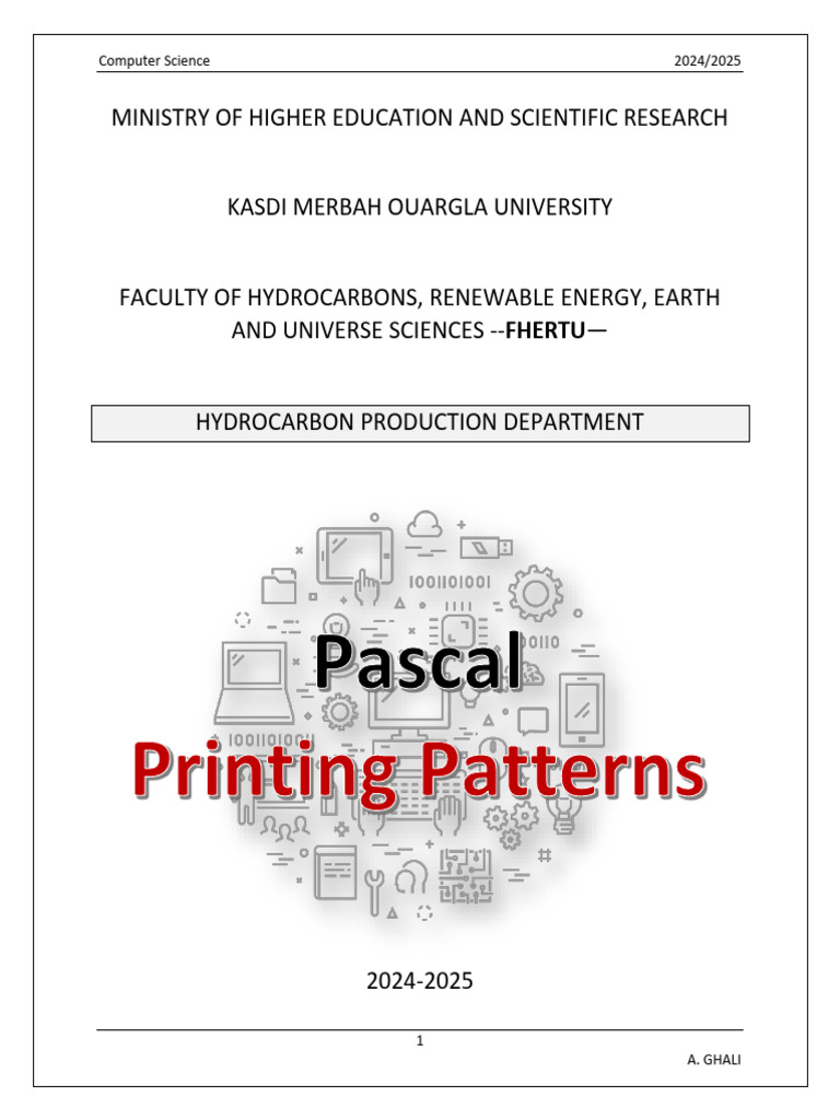Course S2-04 - Pascal - Printing Patterns | PDF | Control Flow ...