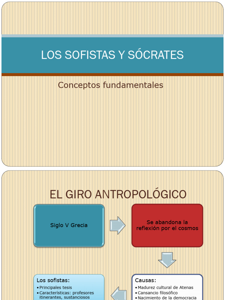 LOS SOFISTAS Y SÓCRATES - Conceptos Fundamentales | PDF | Sócrates | Verdad