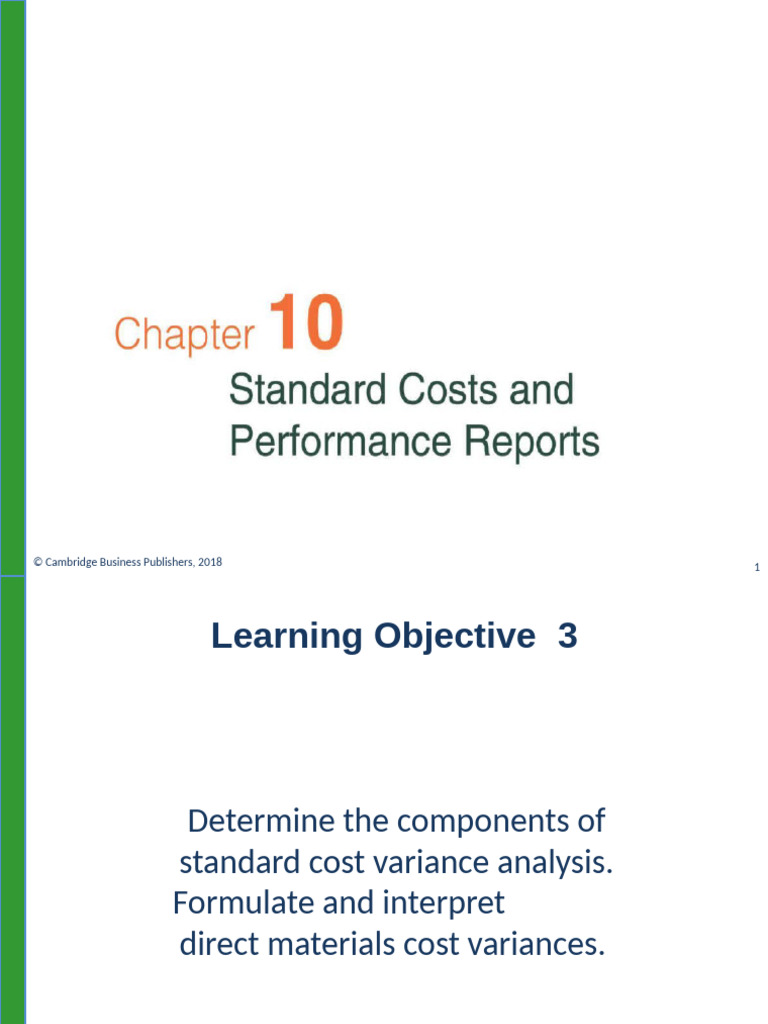 10.2 Standard Costing and Performance Reports II | PDF | Labour ...
