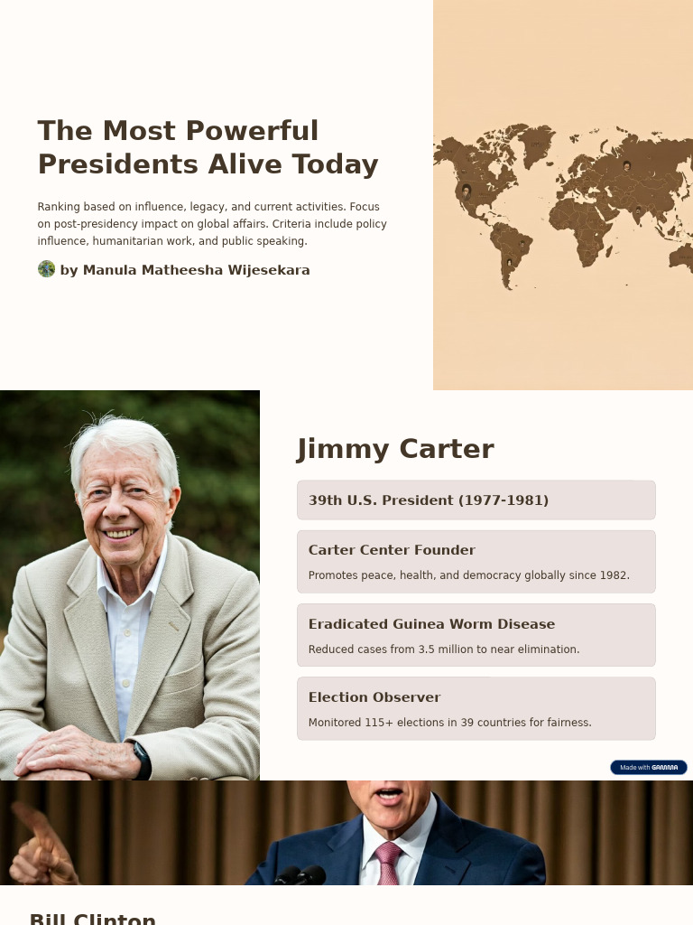 Top Influential Living Presidents | PDF | Presidents Of The United ...