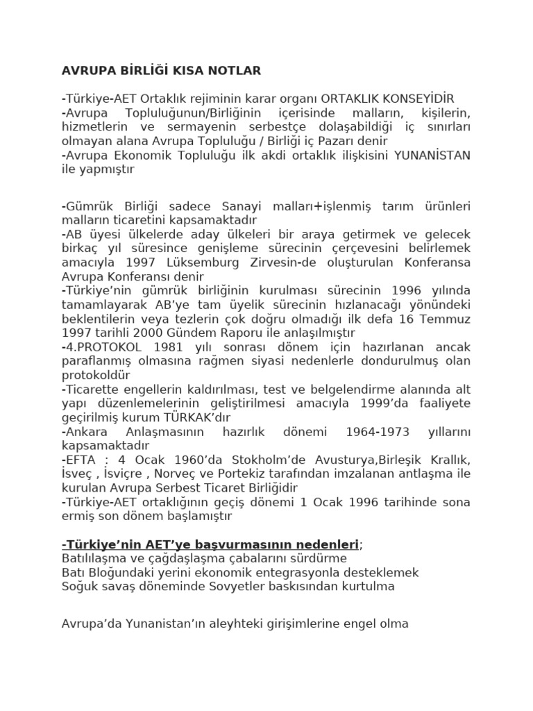 Ab Kısa Notlar | PDF