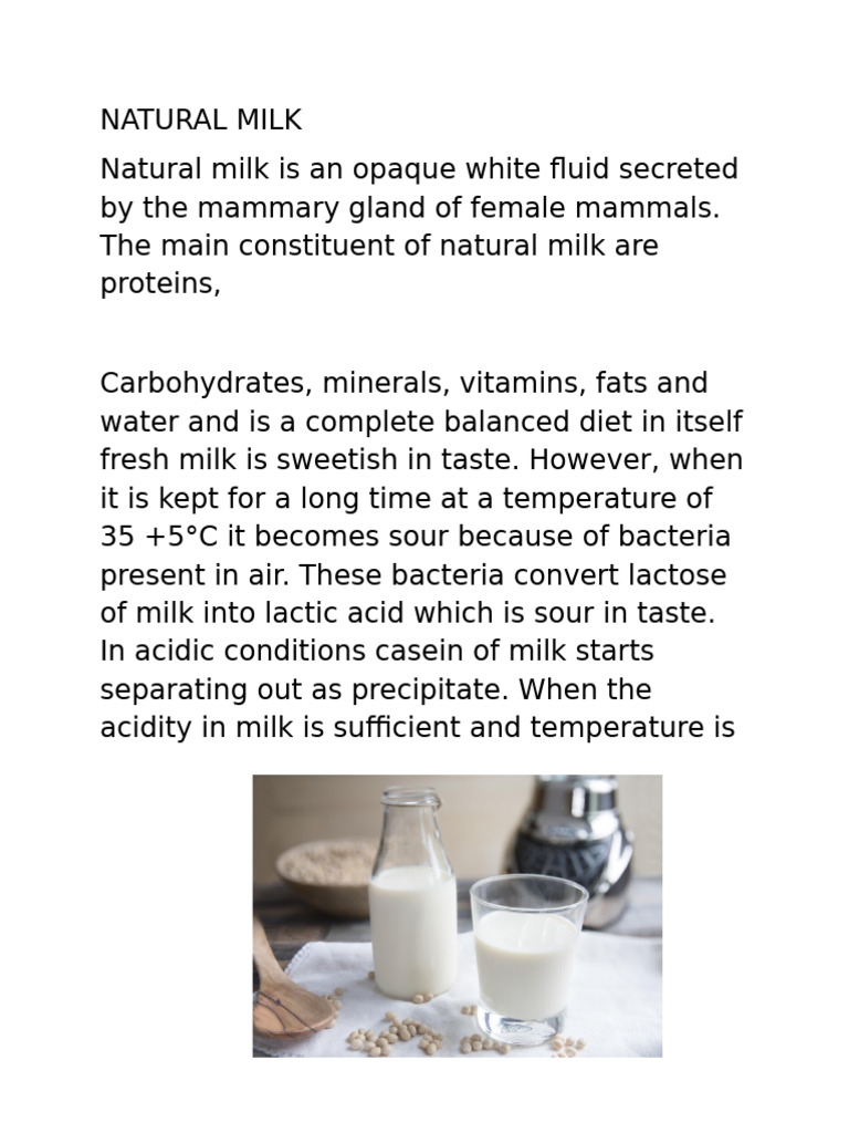 Natura Milk of Cow To Soya Milk | PDF