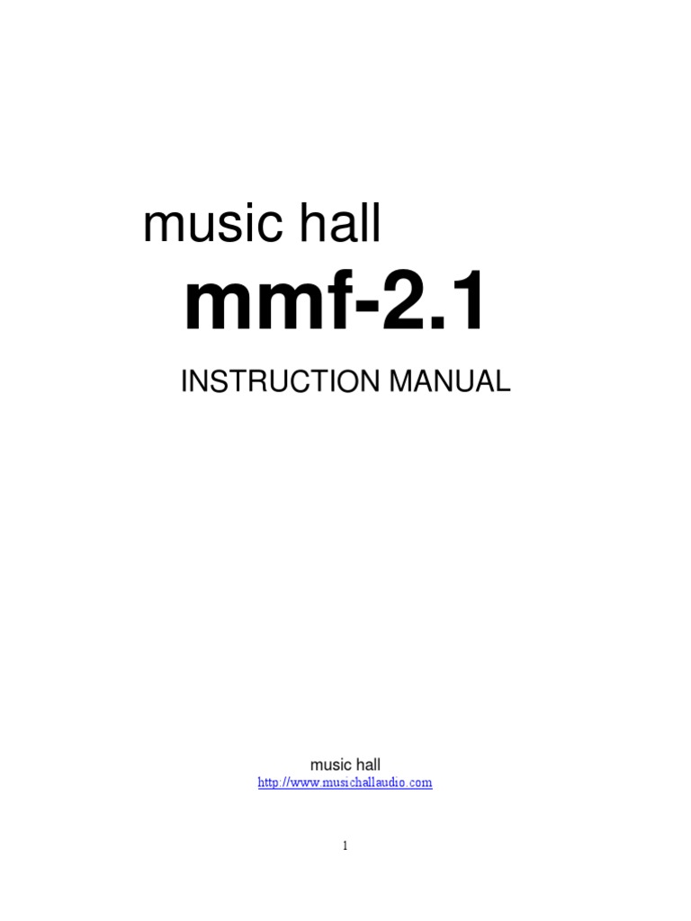Music Hall Mmf2.1 Turntable Manual | PDF | Phonograph | Belt (Mechanical)
