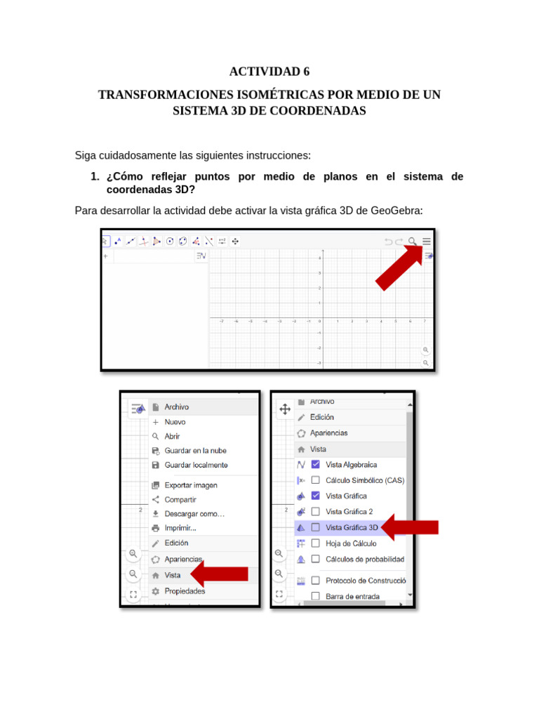 Instructivo 5 Geo 3d | PDF | Rotación | Ángulo