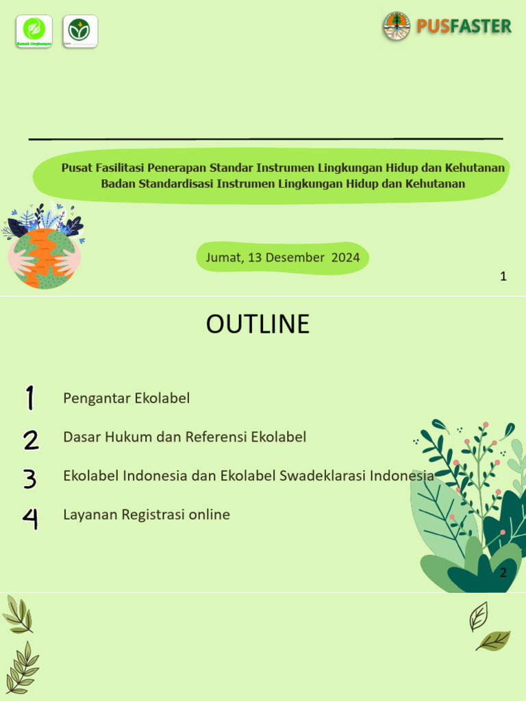 Sertifikasi Ekolabel - KemenLHK | PDF