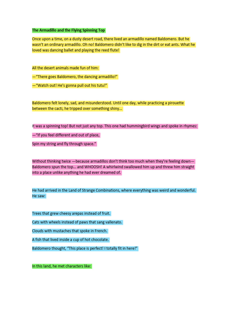 The Armadillo and The Flying Spinning Top | PDF