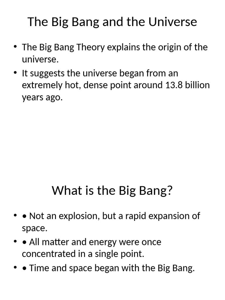 Big Bang Presentation | PDF