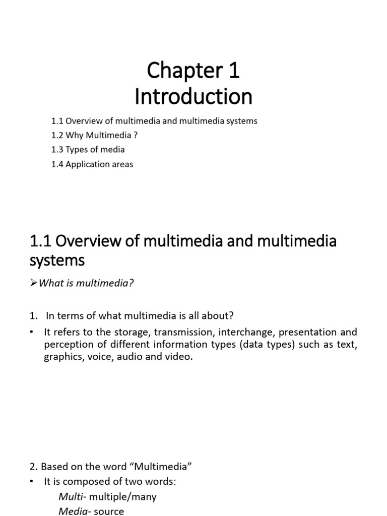 Chapter 1 Introduction | PDF | Multimedia | Mass Media