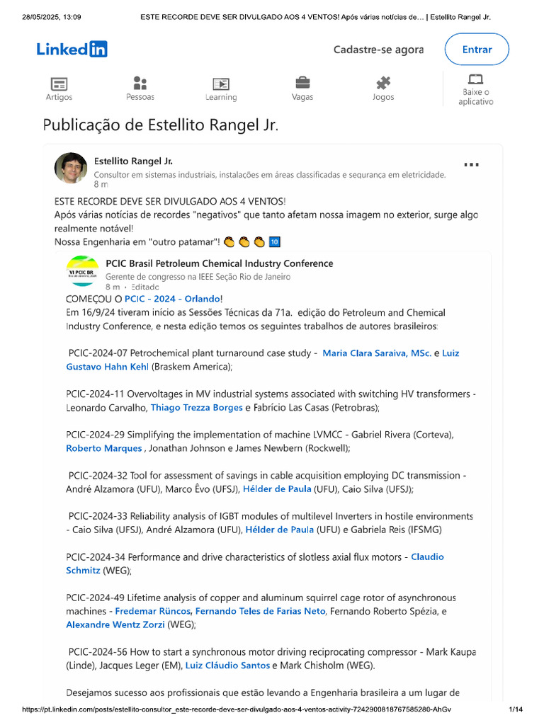 Trabalhos Brasileiros No PCIC 2024 | PDF