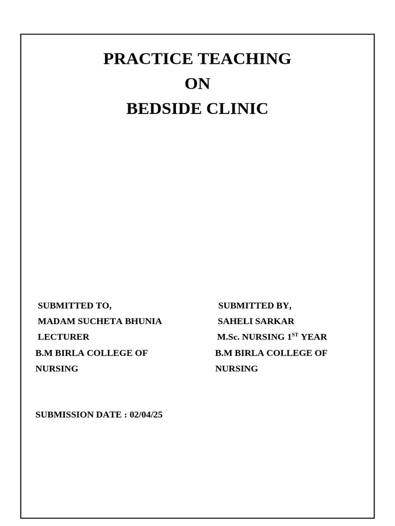 Bedside Clinic: Effective Nursing Education | PDF | Learning | Nursing