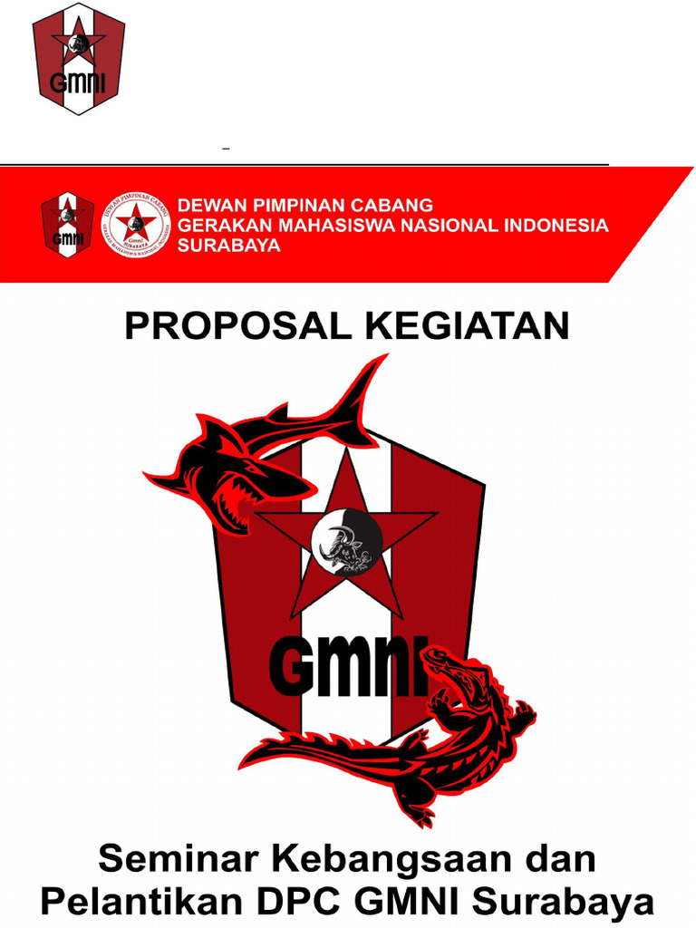 Proposal SEMINAR & PELANTIKAN DPC GMNI SBY | PDF