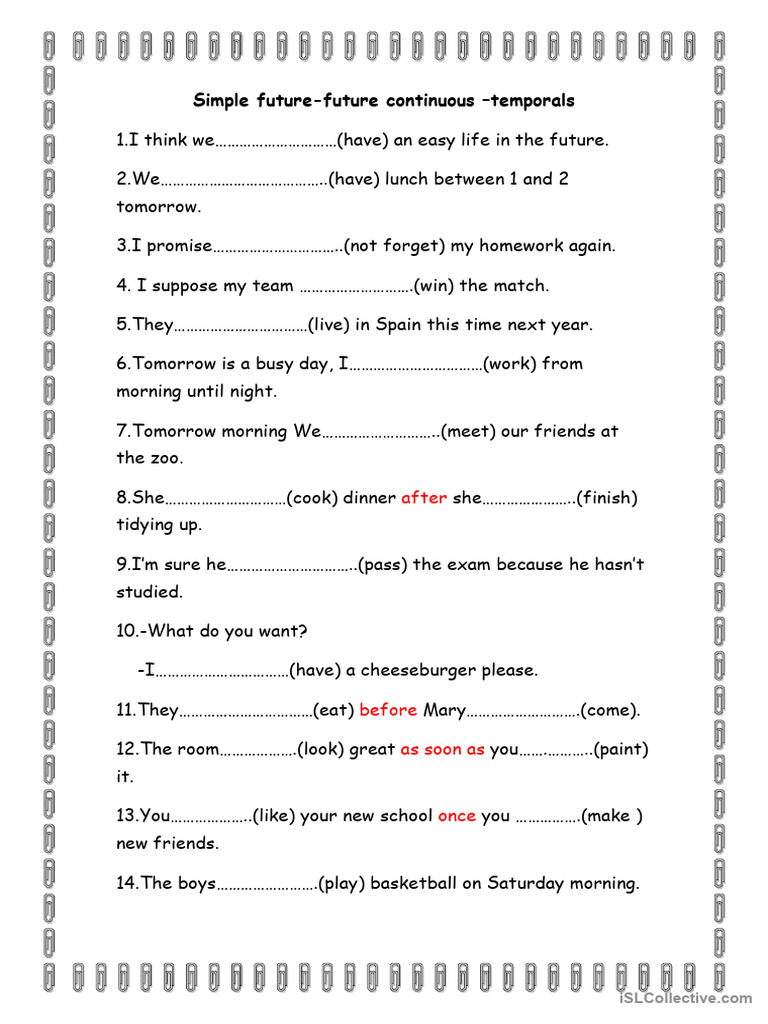 Simple Future-Future Continuous | PDF