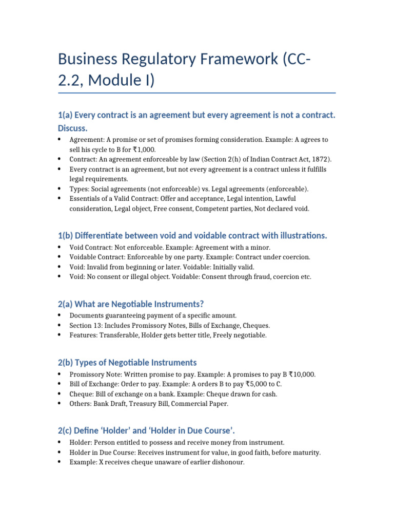 Understanding Business Contracts and Instruments | PDF | Negotiable ...