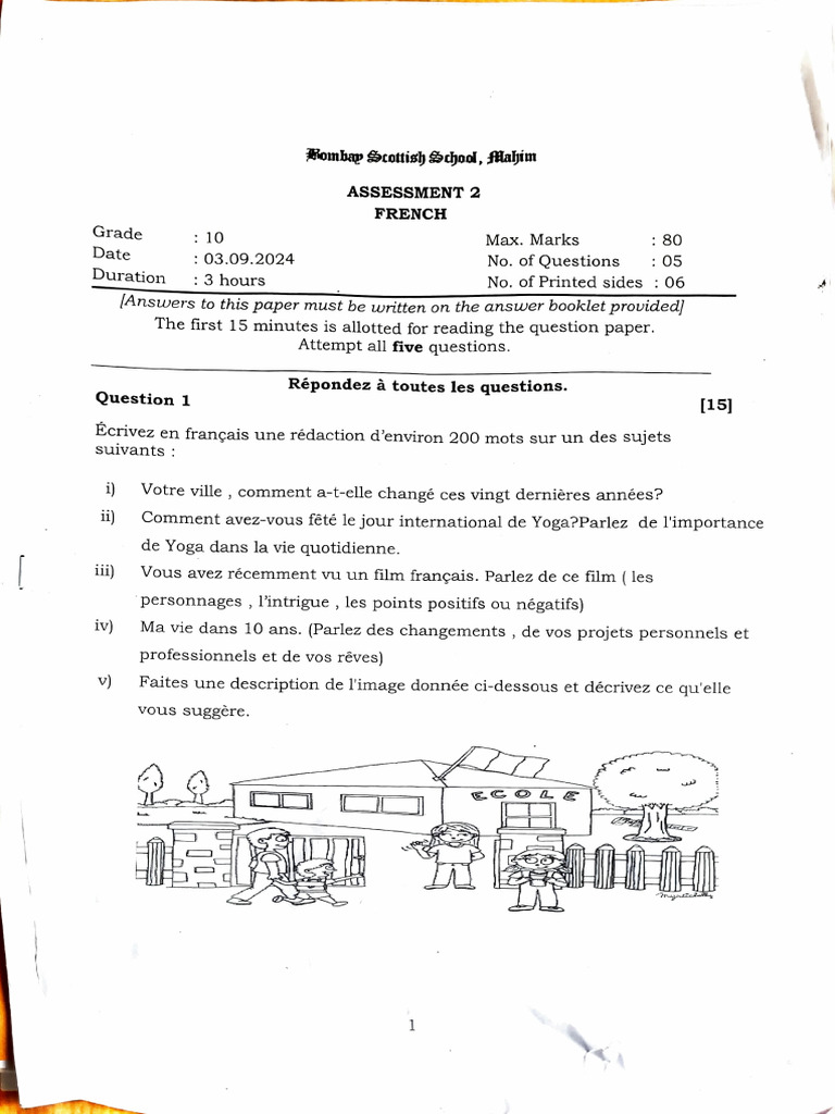 Évaluation de français : sujets et questions | PDF | Réseautage social ...