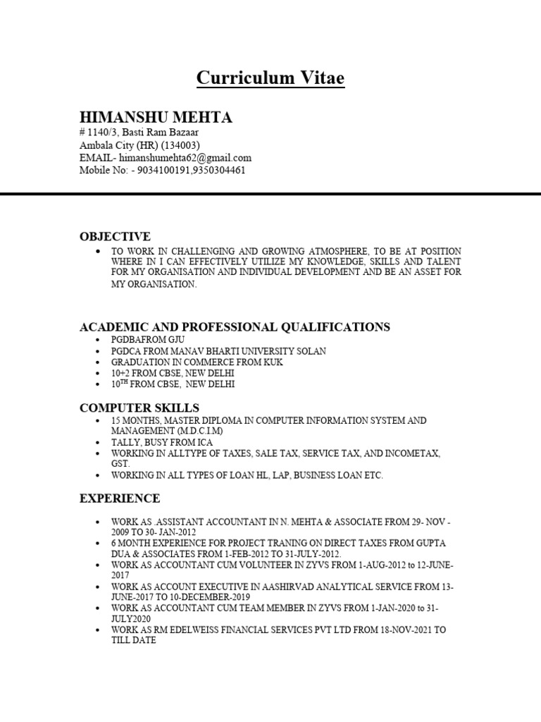 HIMANSHU RESUME | PDF