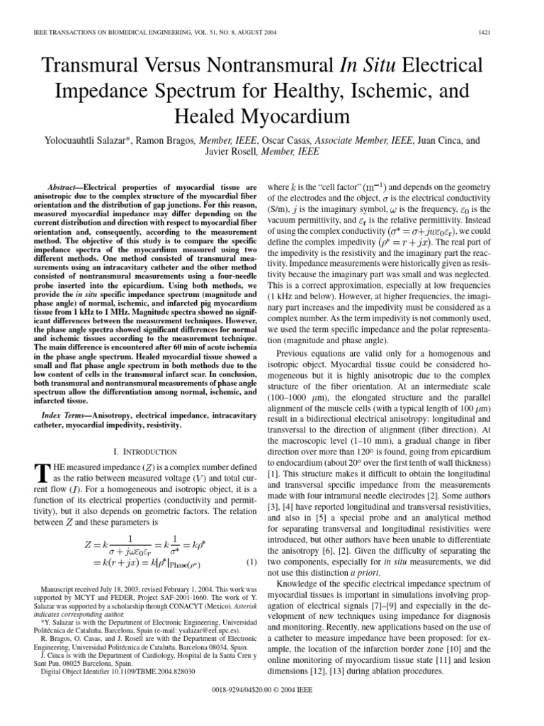 Transmural Versus Nontransmural in Situ Electrical Impedance Spectrum ...