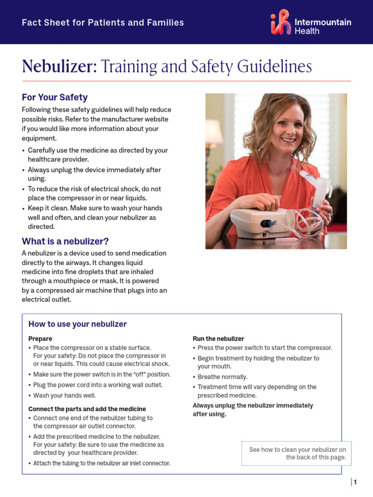 Nebulizer - Training And Safety Guidlines Fact Sheet (Homecare Series ...