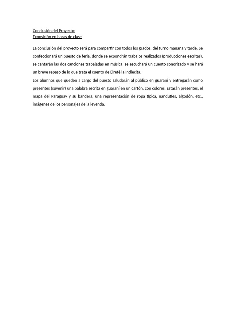 Conclusión Del Proyecto | PDF