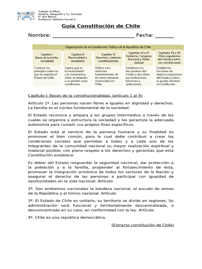 Guía sobre la Constitución de Chile | PDF