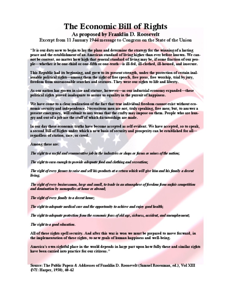 Second Bill of Rights | PDF | Liberty | Justice