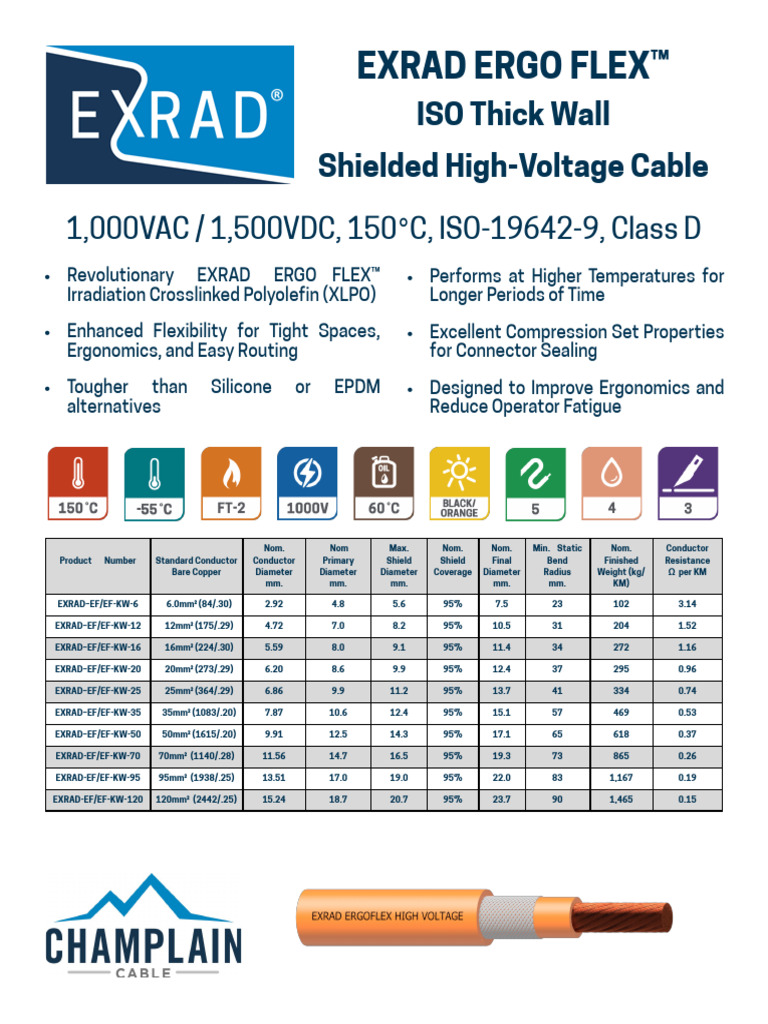 EXRAD ERGO FLEX High-Voltage Cable | PDF | Insulator (Electricity ...