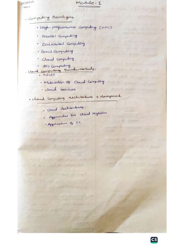 CC - Module - 1 | PDF