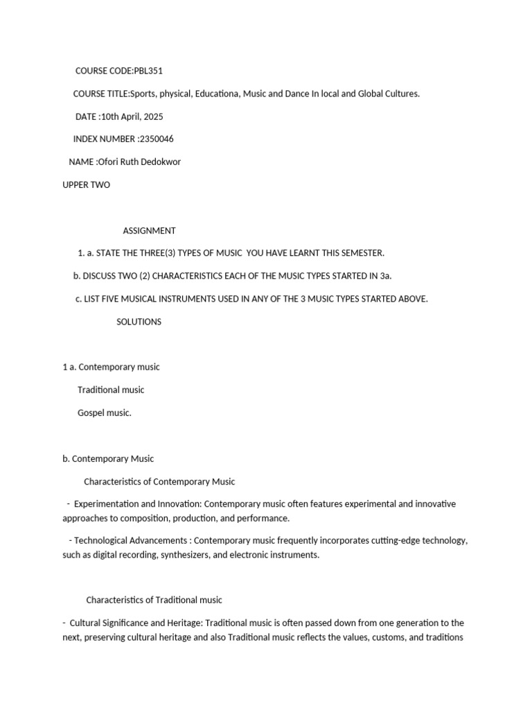 Dedokwor PE Assignment | PDF