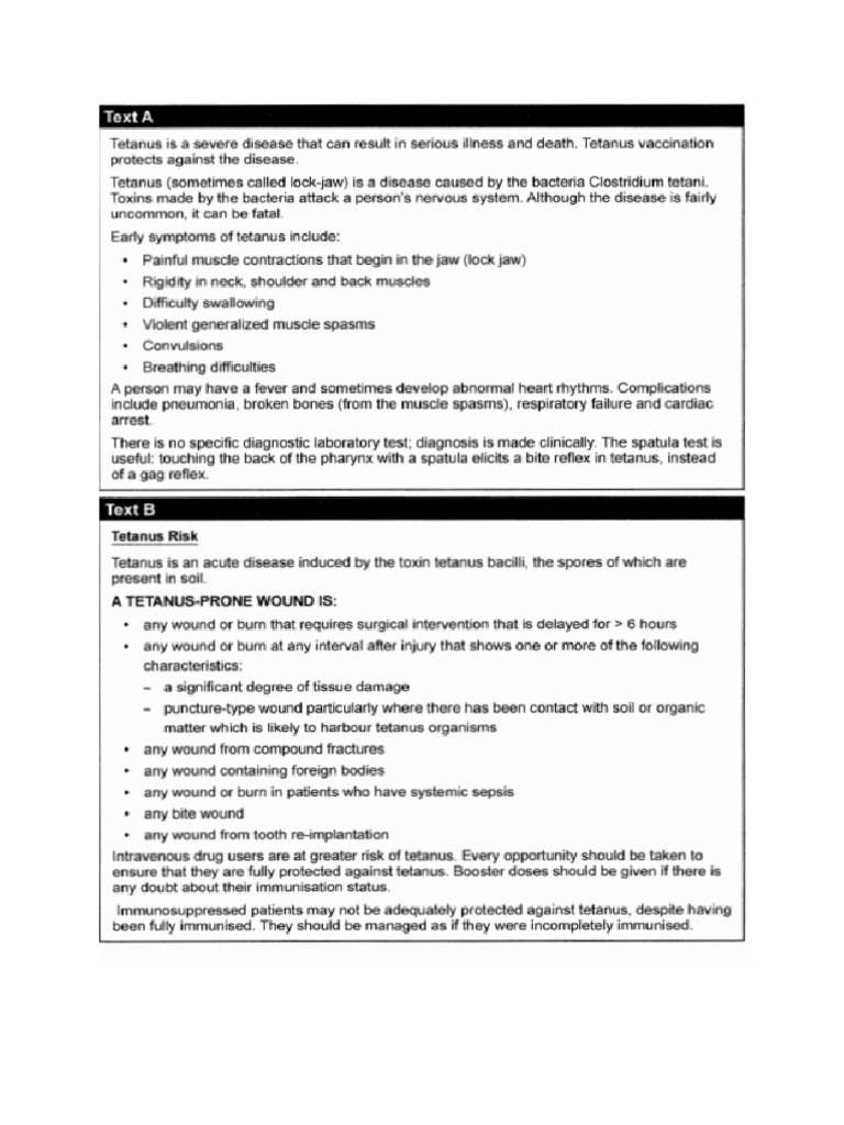 Tetanus | PDF