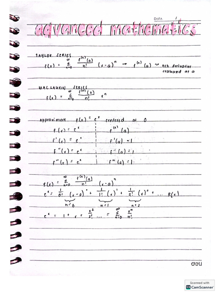 Notes For Advanced Mathematics | PDF